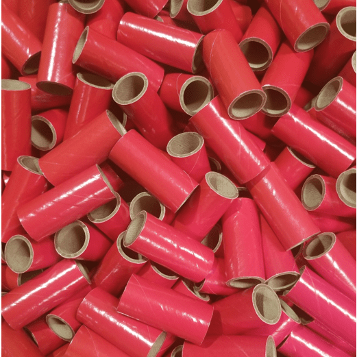 50 pc 3/4" id - 2 1/8" Long Red Kraft Tube – Pyro Direct