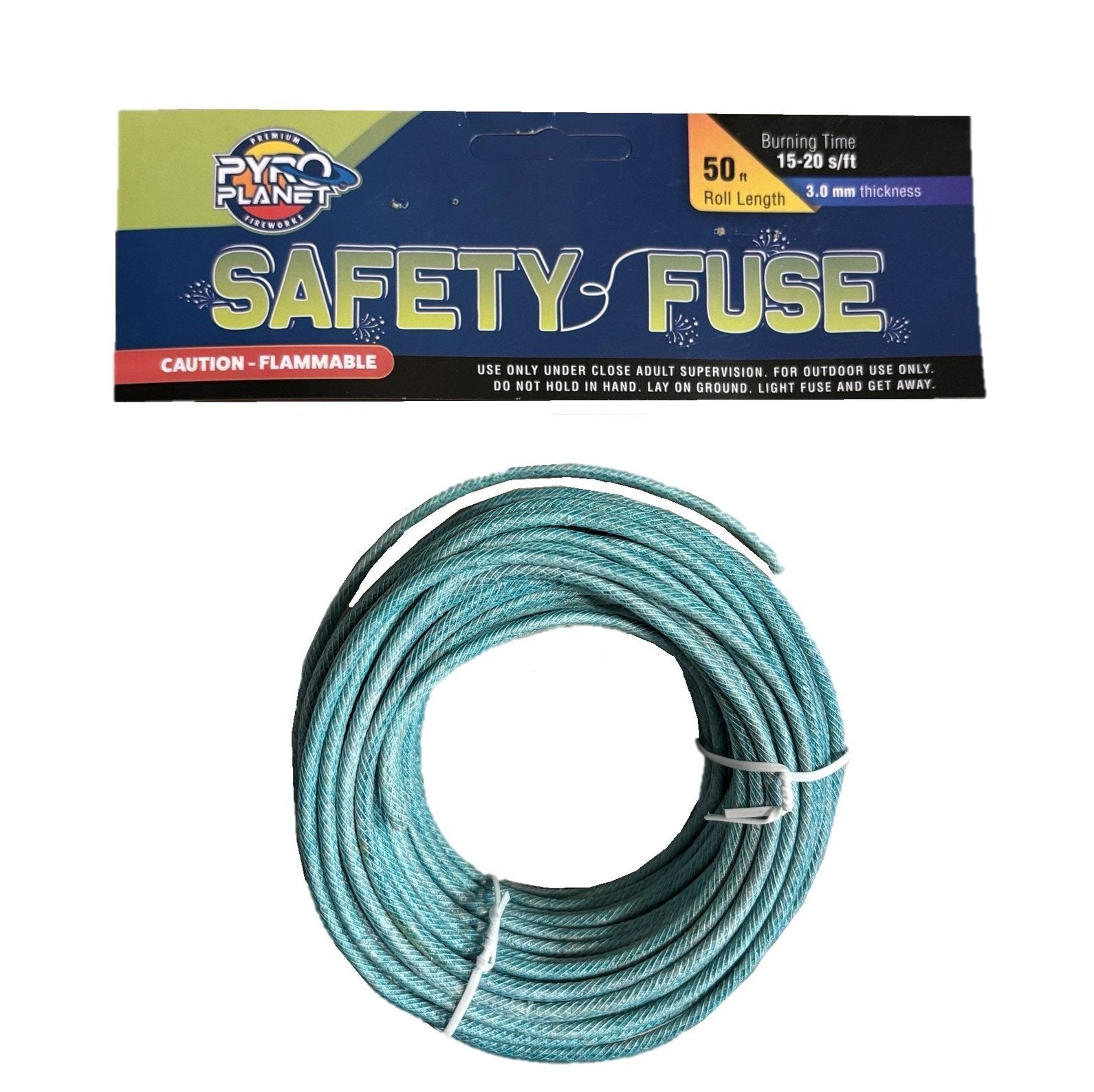 SAFETY FUSE 3MM (15-20 SEC PER FT) - 50 FT – Pyro Direct