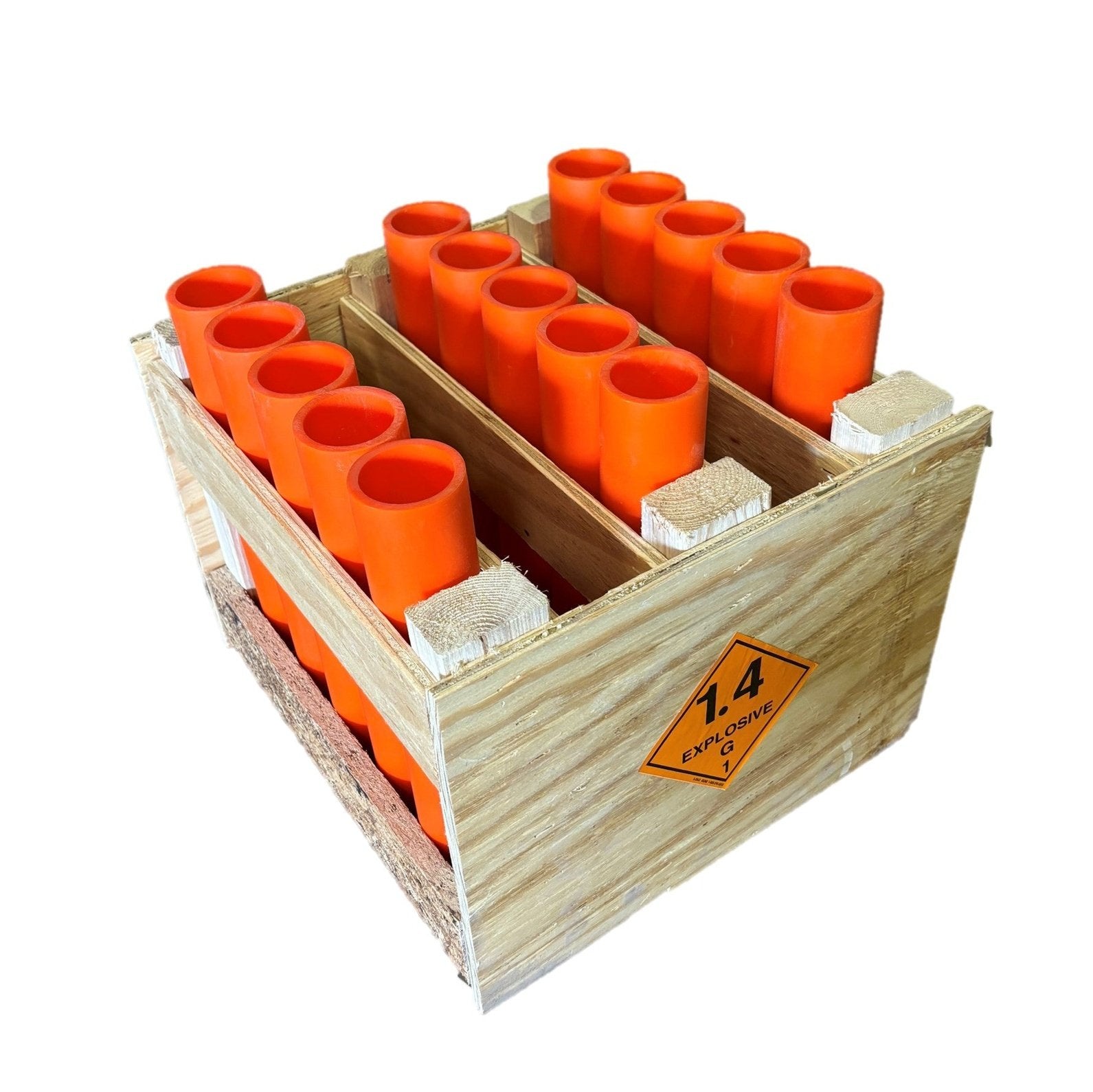 15 Shot Rack - Straight With 12" DR-11 Mortars – Pyro Direct