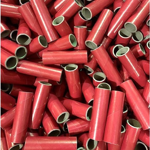 25 pc 1" id -4" Long Red Kraft Tube – Pyro Direct
