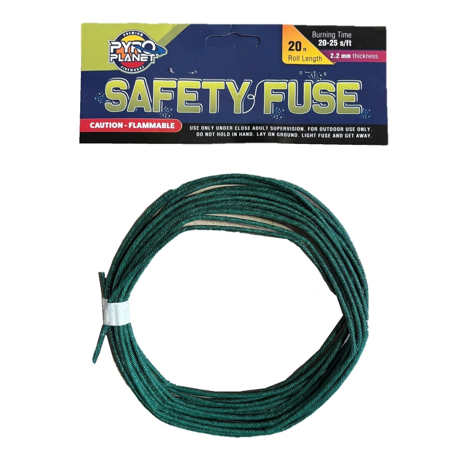 SAFETY FUSE 2.2MM (20-25 SEC PER FT) - 20 FT – Pyro Direct