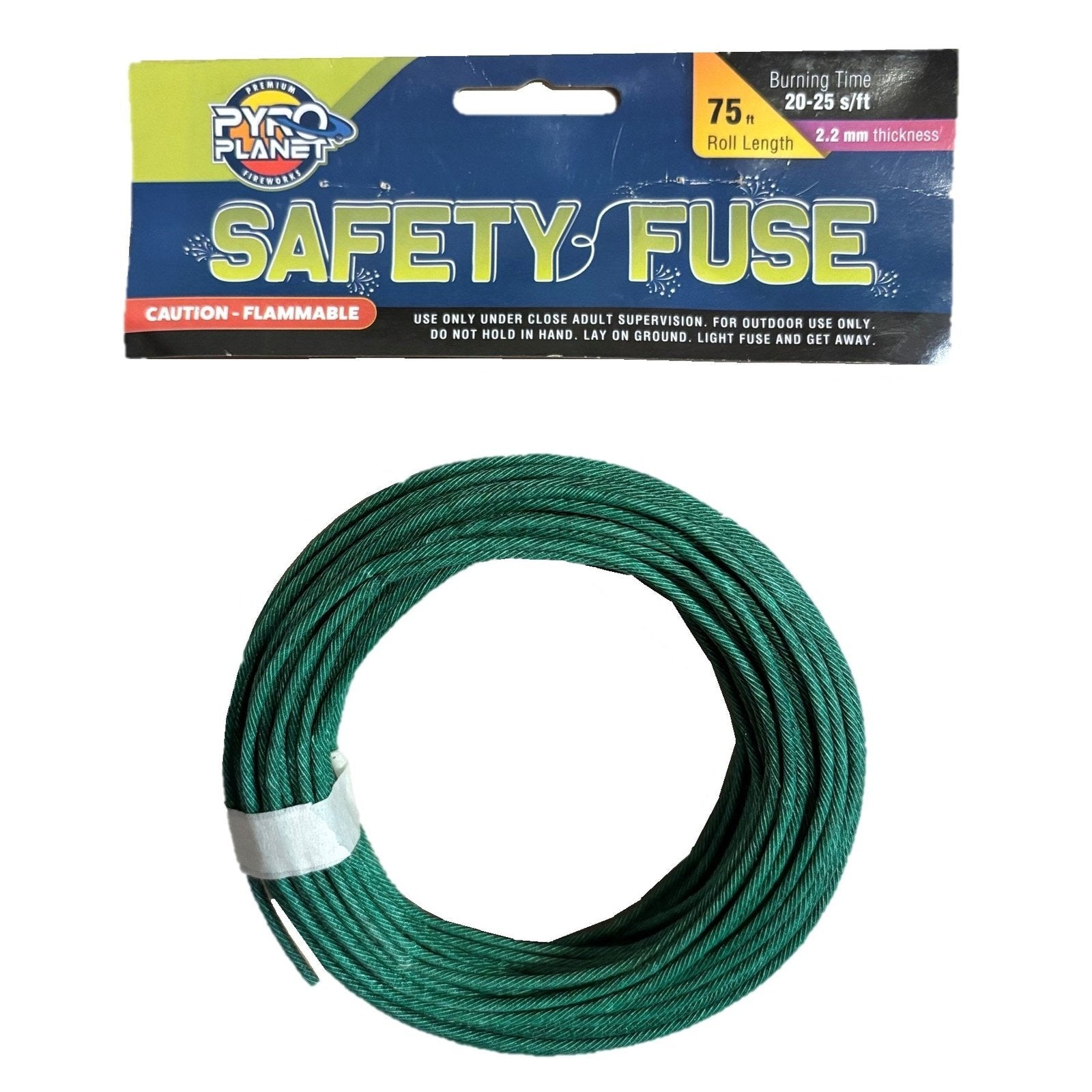 SAFETY FUSE 2.2MM (20-25 SEC PER FT) - 75 FT – Pyro Direct