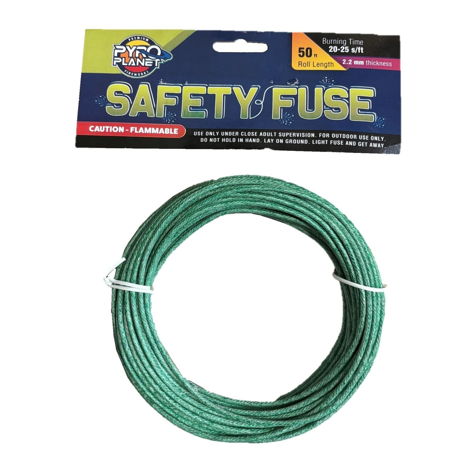 SAFETY FUSE 2.2MM (20-25 SEC PER FT) - 50 FT – Pyro Direct