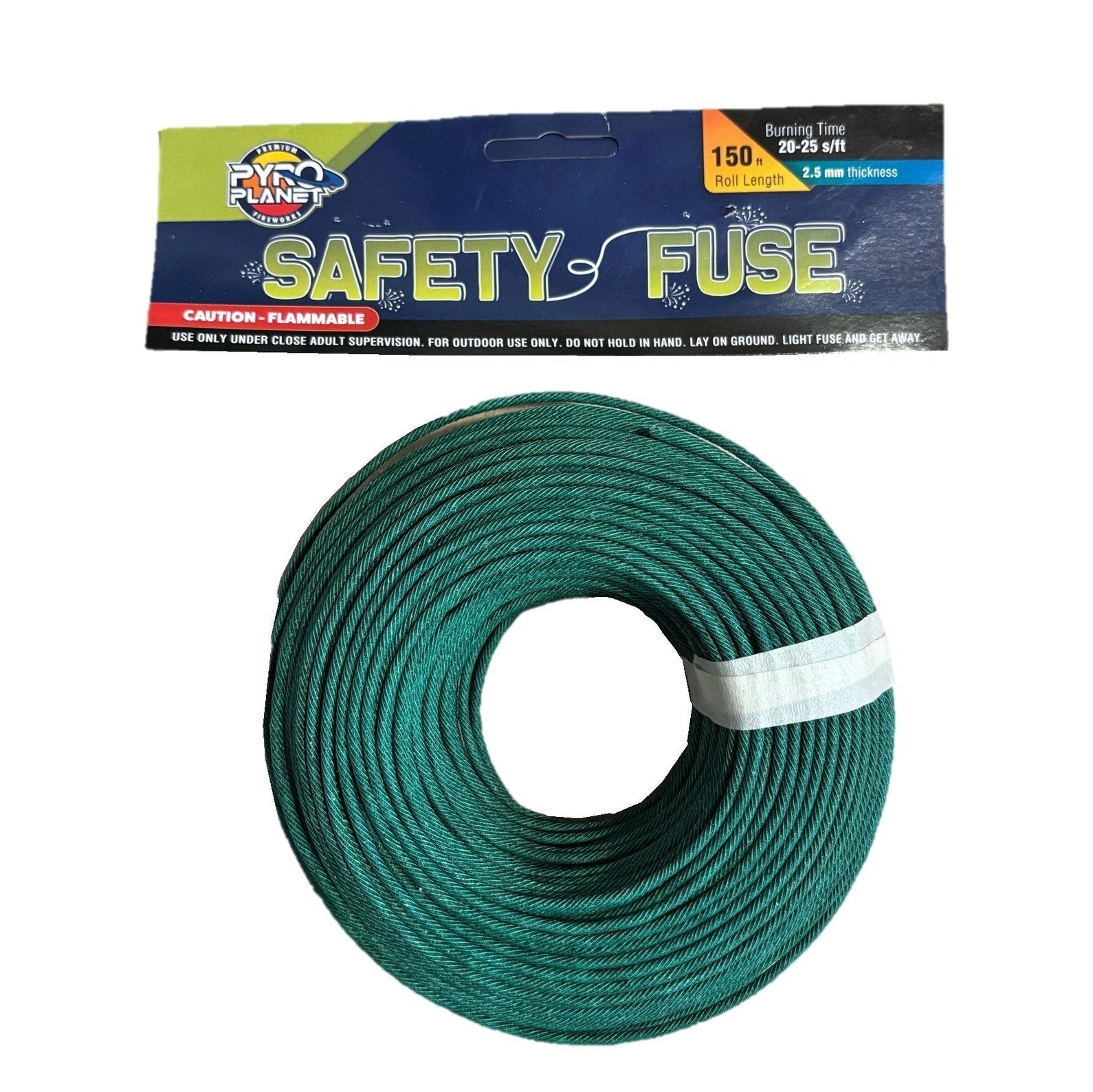 SAFETY FUSE 2.5MM (20-25 SEC PER FT) - 150 FT – Pyro Direct