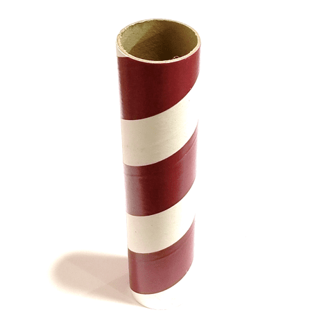 2.5" id - 12" long - .115" wall Kraft Tube Maroon and White – Pyro Direct