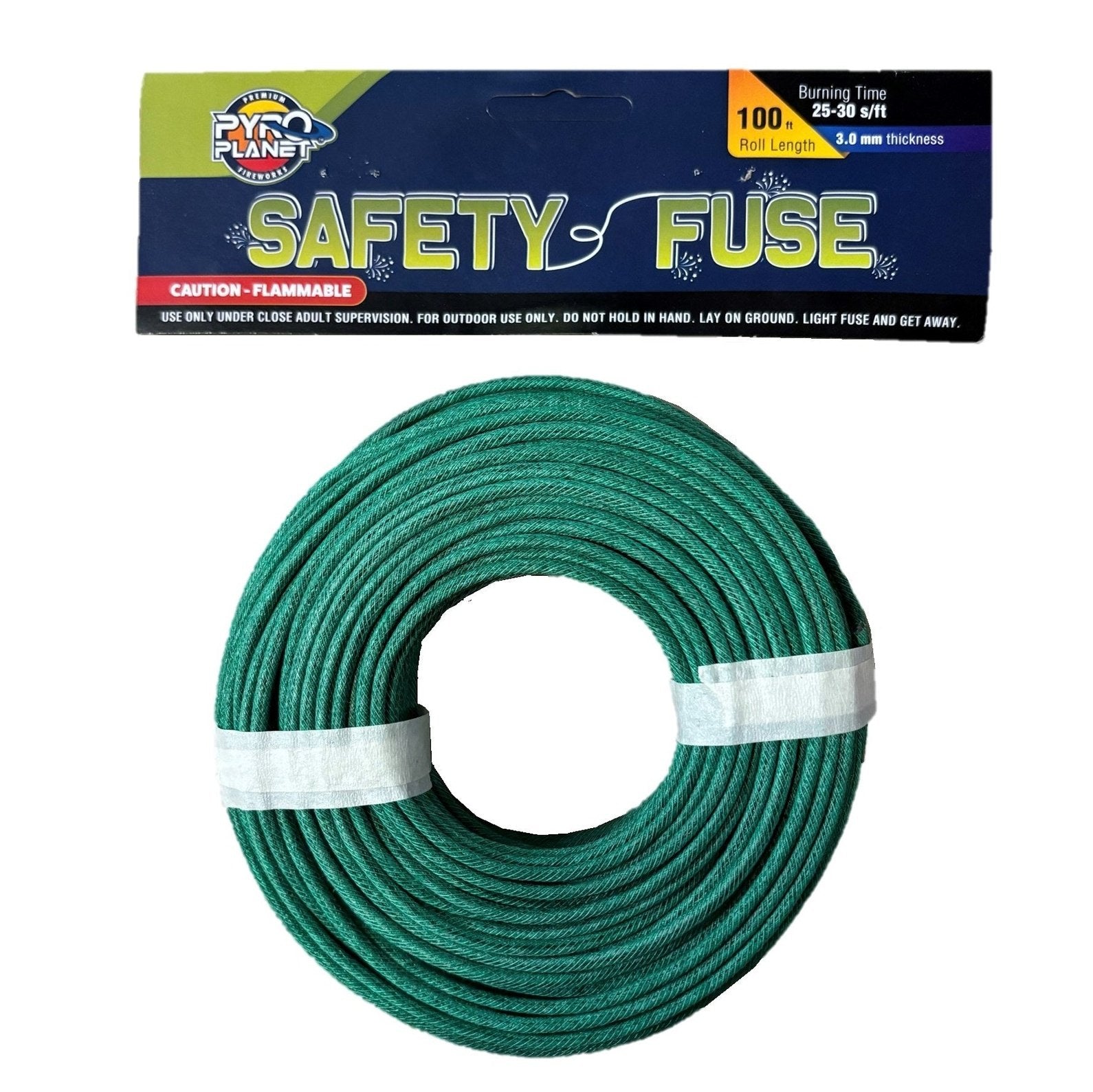 SAFETY FUSE 3MM (25-30 SEC PER FT) - 100 FT – Pyro Direct