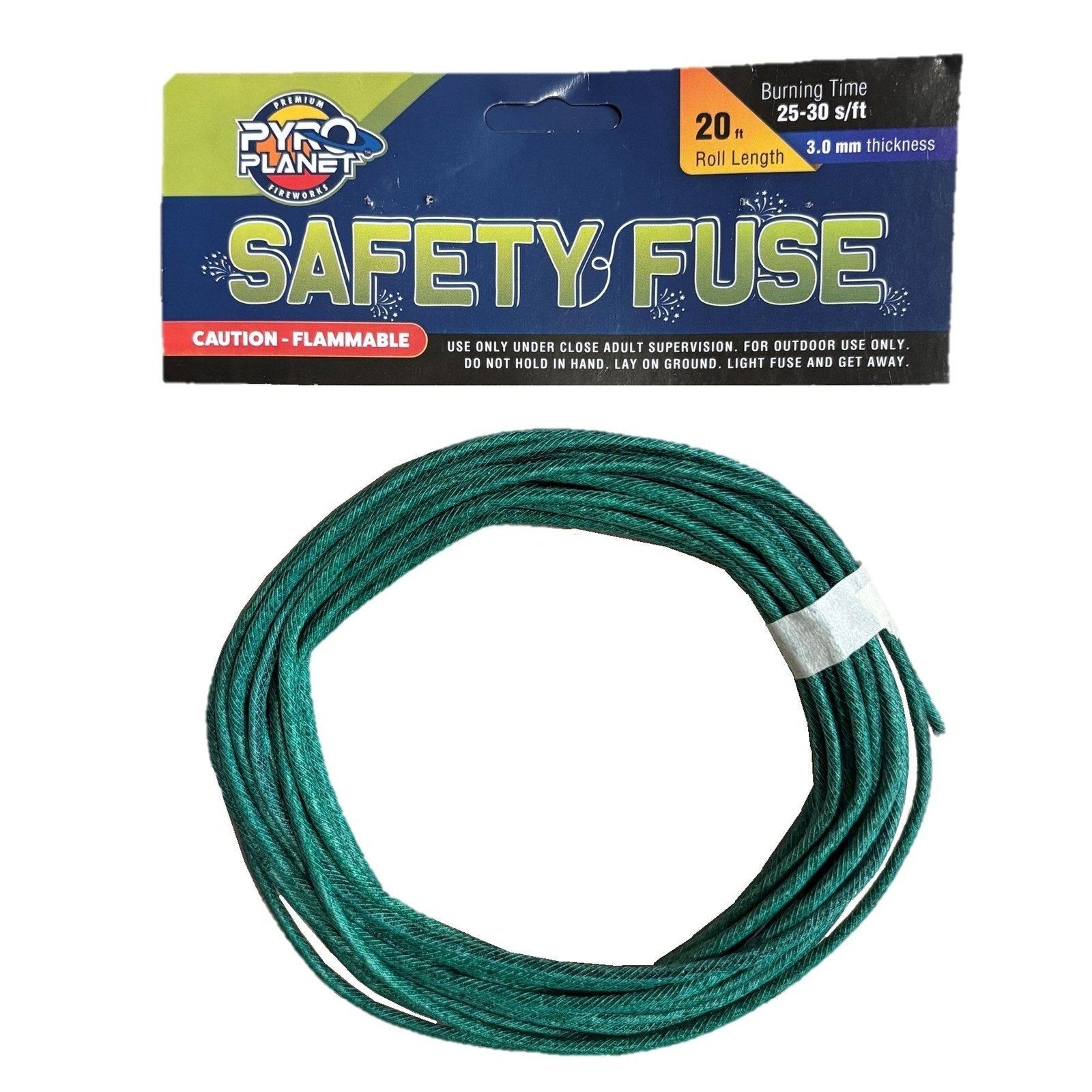 SAFETY FUSE 3MM (25-30 SEC PER FT) - 20 FT – Pyro Direct