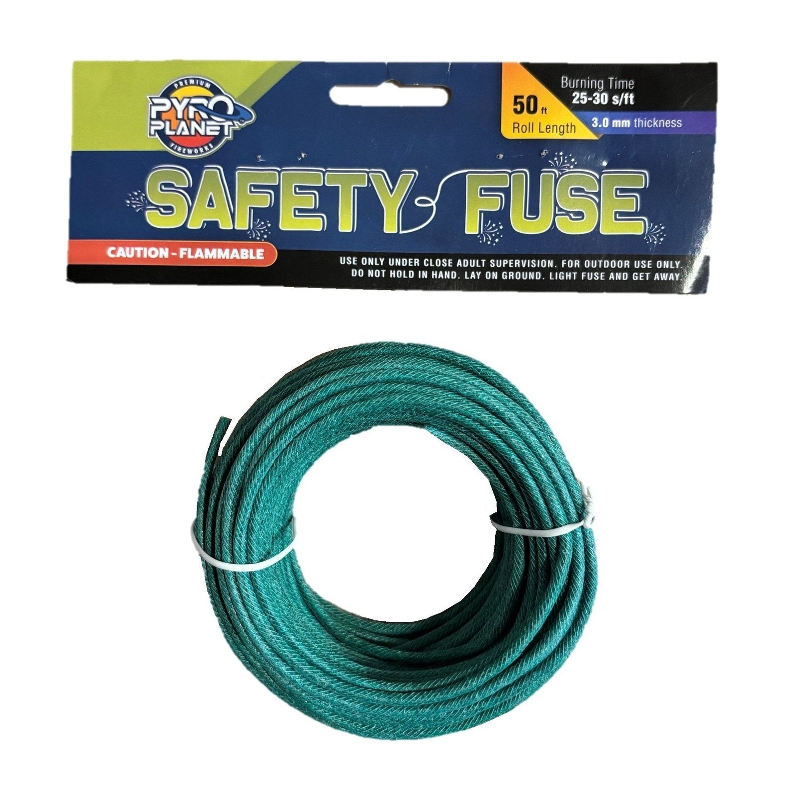 SAFETY FUSE 3MM (25-30 SEC PER FT) - 50 FT – Pyro Direct