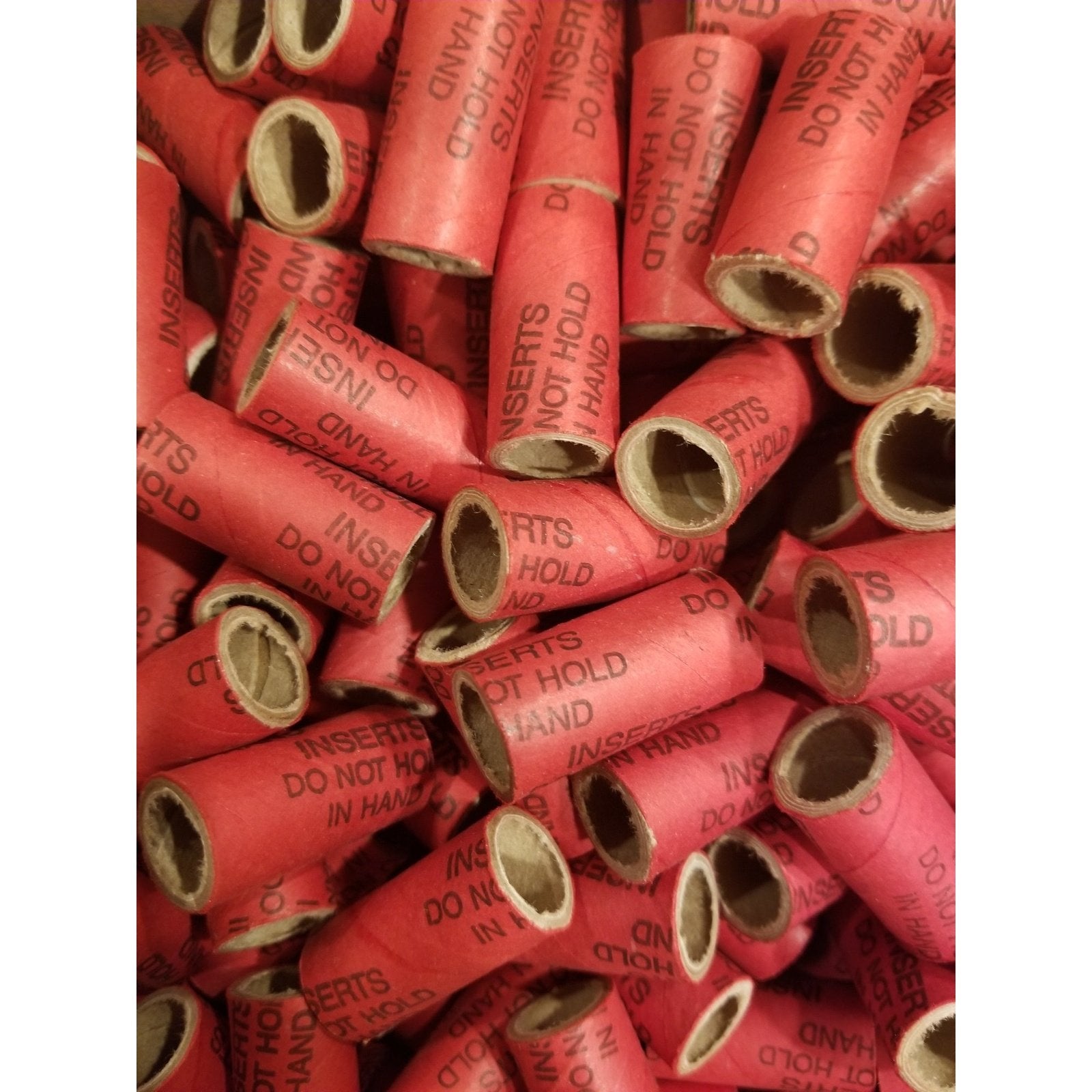 50pc 9/16" id - 1 1/2" long - 1/16" wall Red Print Tube – Pyro Direct