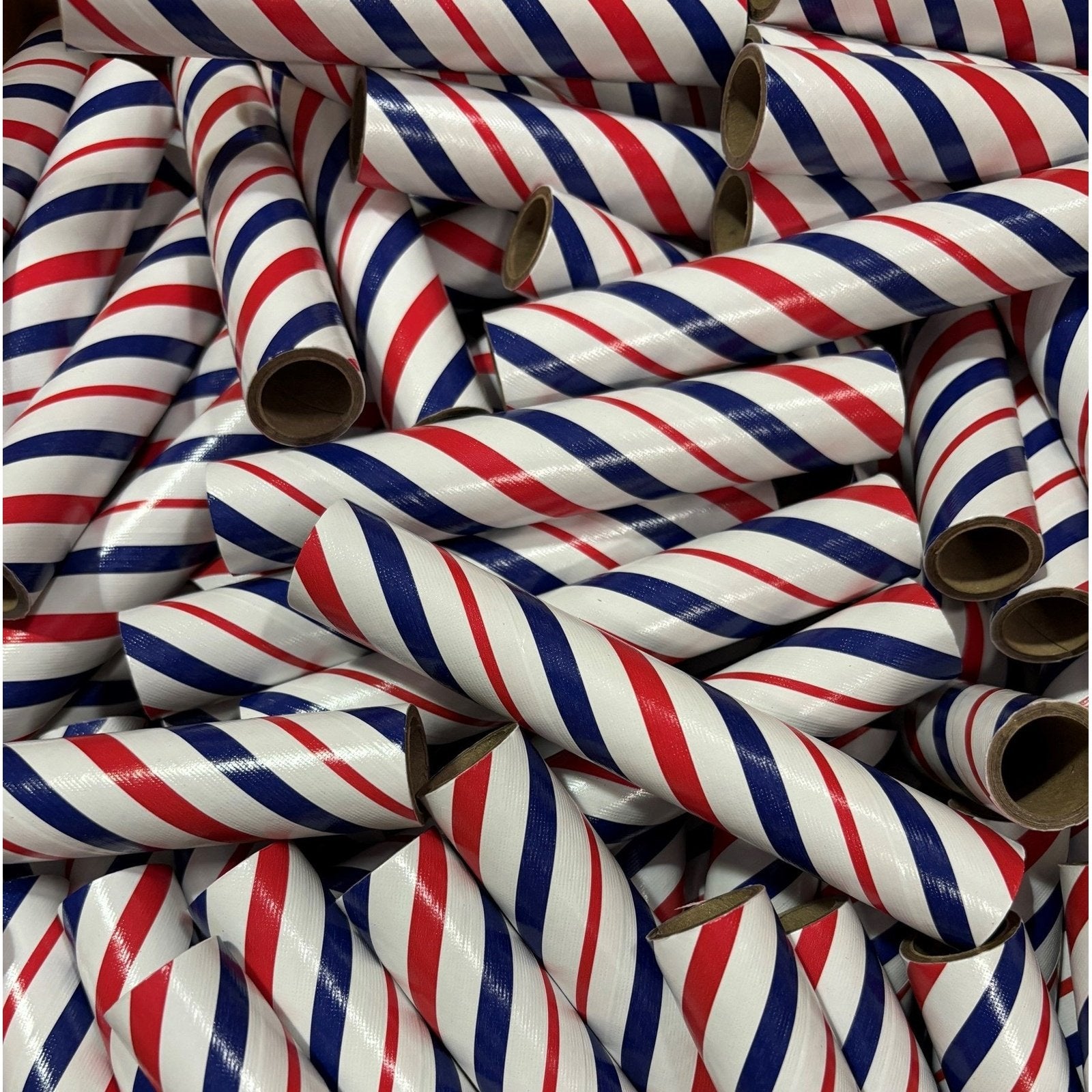 25pc 3/4" id - 6" long - 3/32" wall Red White Blue Striped Tube – Pyro ...