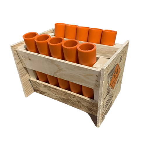 10 Shot Rack - Fan with 12" DR-11 Mortars – Pyro Direct