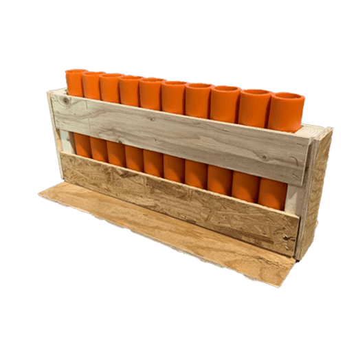 10 Shot Rack Straight with 12" DR11 Mortars – Pyro Direct