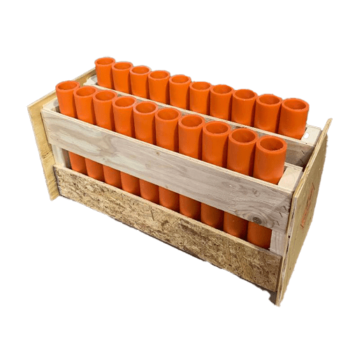 20 Shot Rack - Straight - with 12" DR-11 Mortars – Pyro Direct
