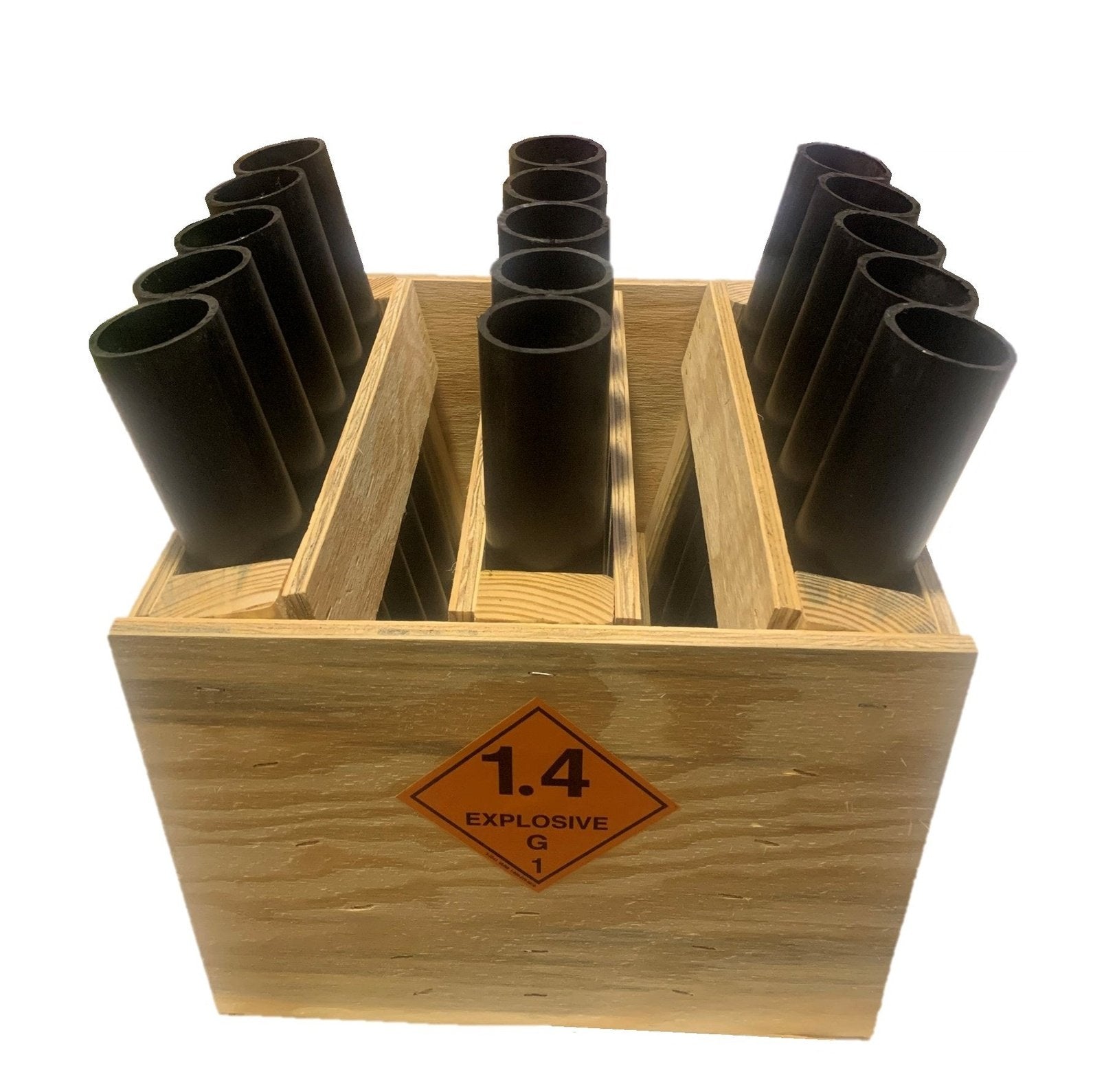 15 Shot Rack Fan with 15" DR17 Mortars – Pyro Direct