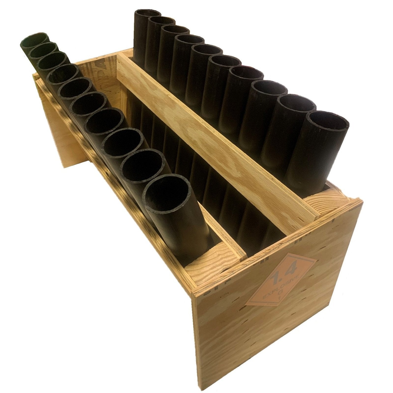 20 Shot Rack Fan with 15" DR17 Mortars – Pyro Direct