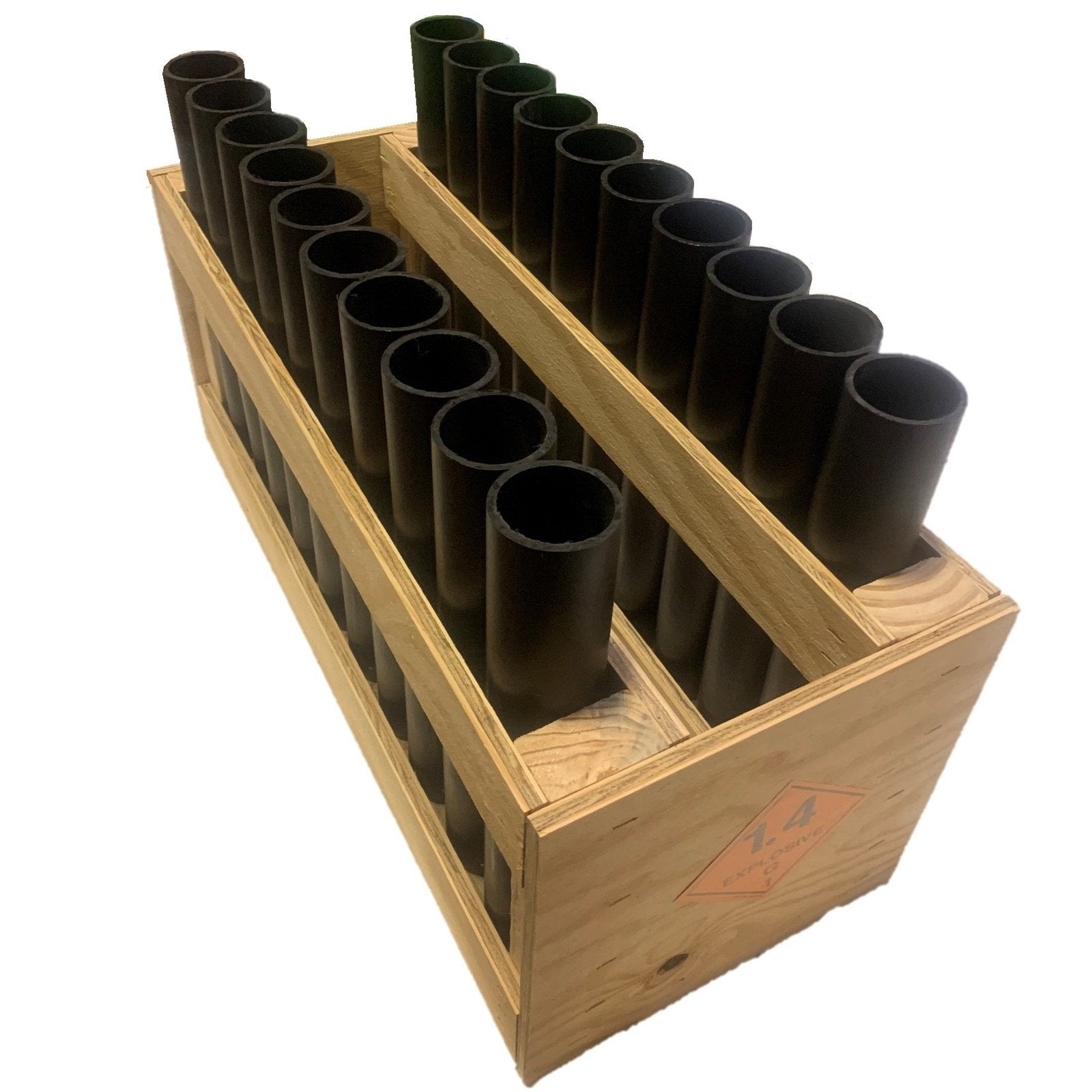 20 Shot Rack Straight with 15" DR17 Mortars – Pyro Direct