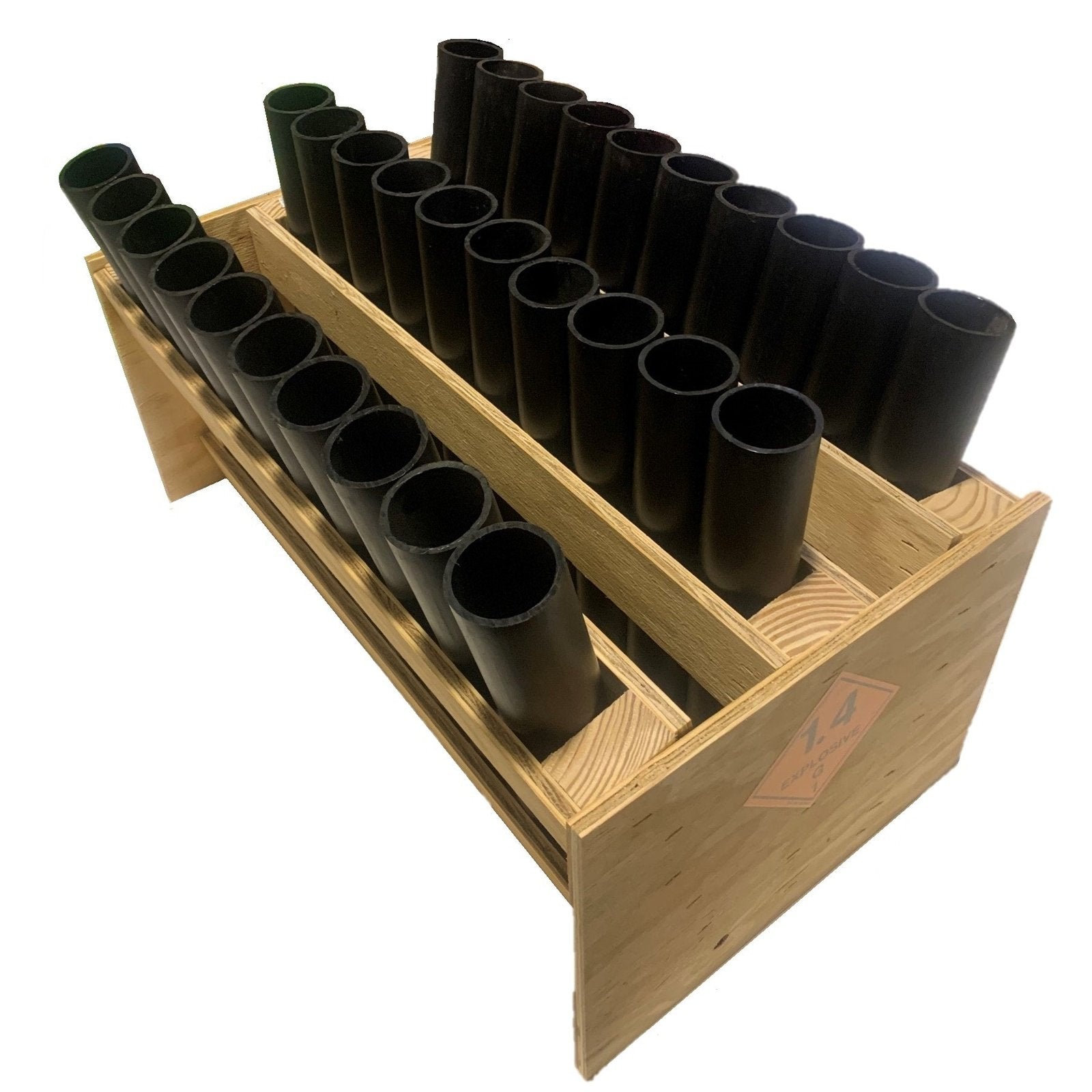 30 Shot Rack Fan with 15" DR17 Mortars – Pyro Direct