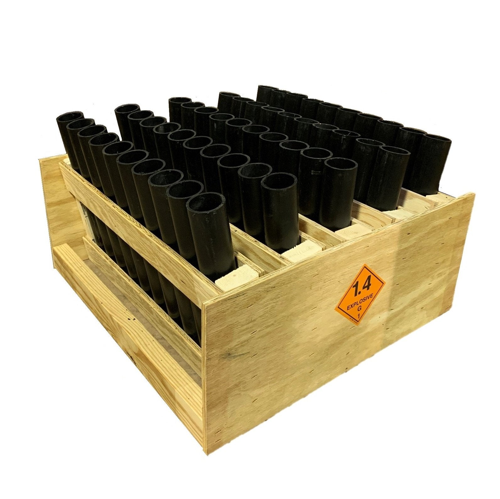 50 Shot Rack Fan with 15" DR17 Mortars – Pyro Direct