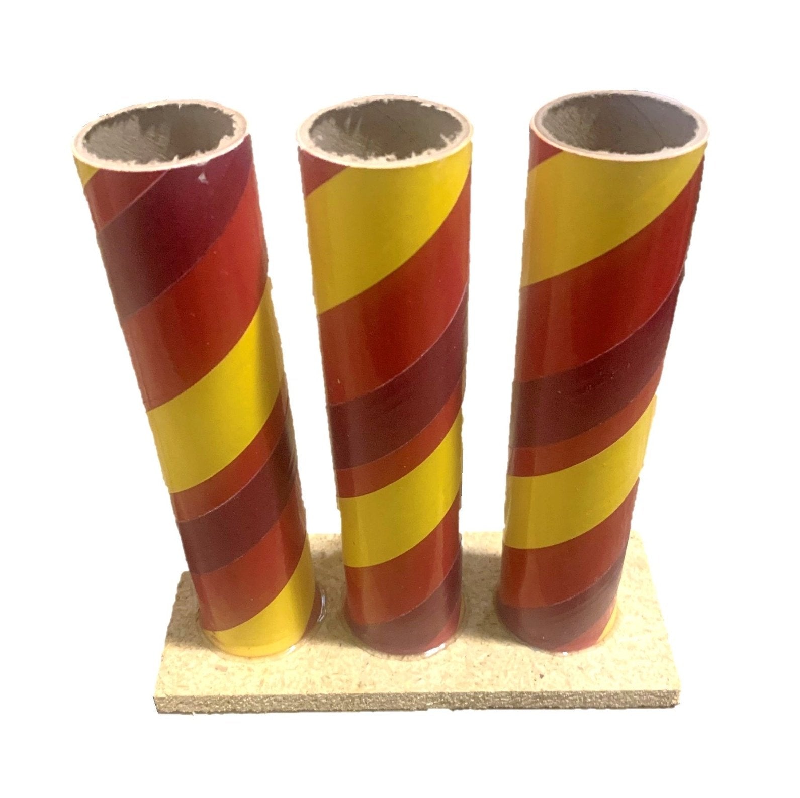 3 Musketeer Tube Red, Yellow and Maroon – Pyro Direct