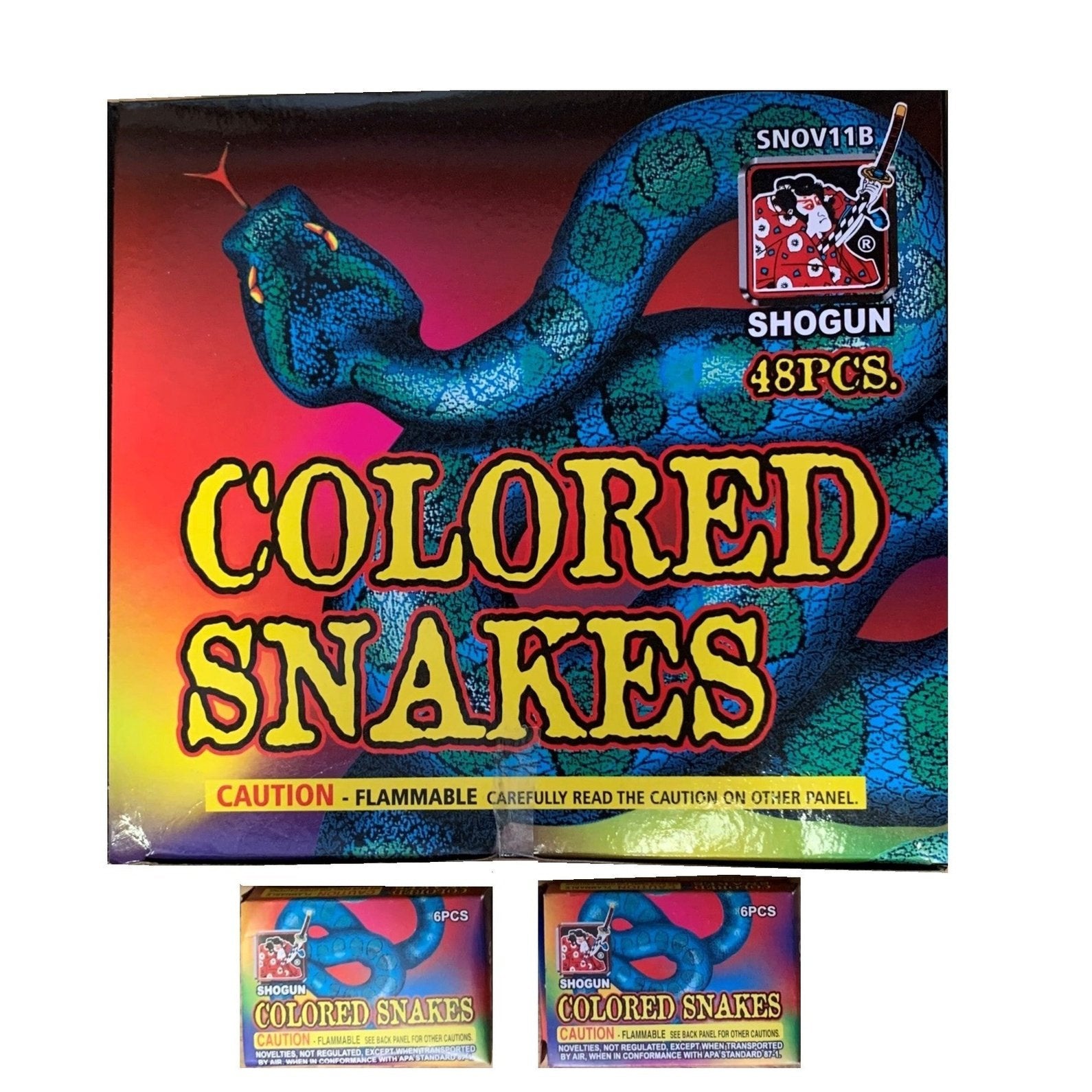 48 Packs of 6pc Color Snakes – Pyro Direct