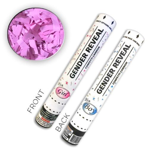 Gender Reveal It's a Girl Confetti Cannon - Pink FULL CASE – Pyro Direct