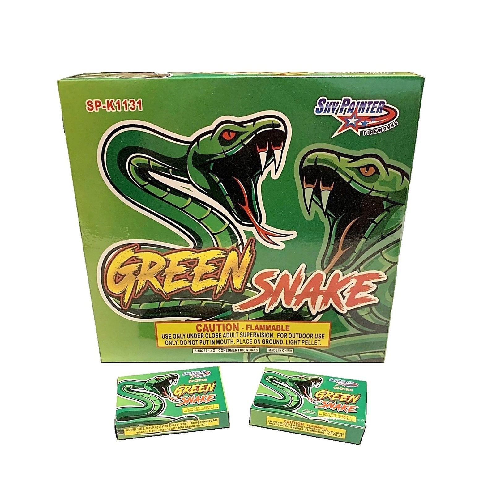 48 Packs of 6pc Green Snakes – Pyro Direct