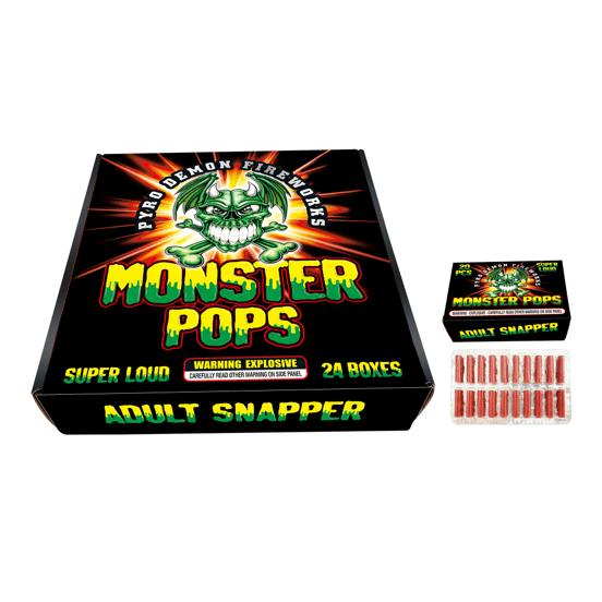 Monster Pops Adult Snaps - 1 Box 20pc – Pyro Direct