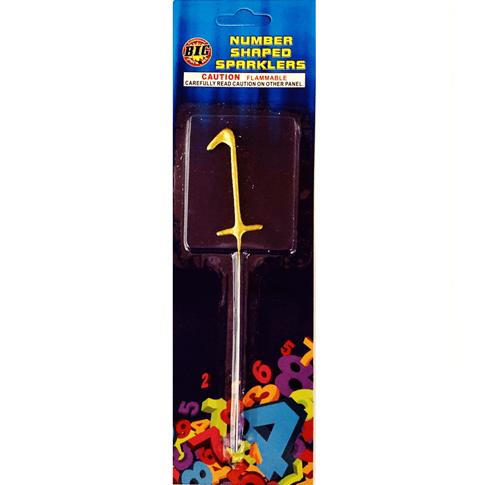 Number Shape Sparkler 1 – Pyro Direct