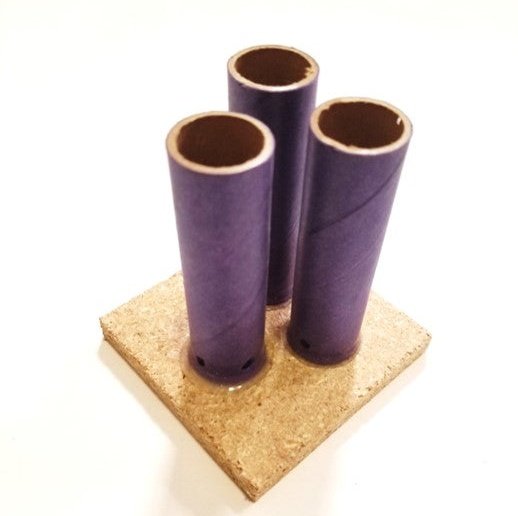 Triple Shot 3/4" ID Blue Tube w/Base - set of 5 – Pyro Direct