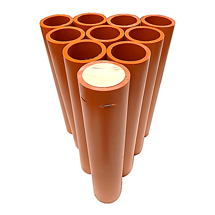 1.91" x 12" Orange HDPE DR11 Mortar Tube - Case of 50 – Pyro Direct